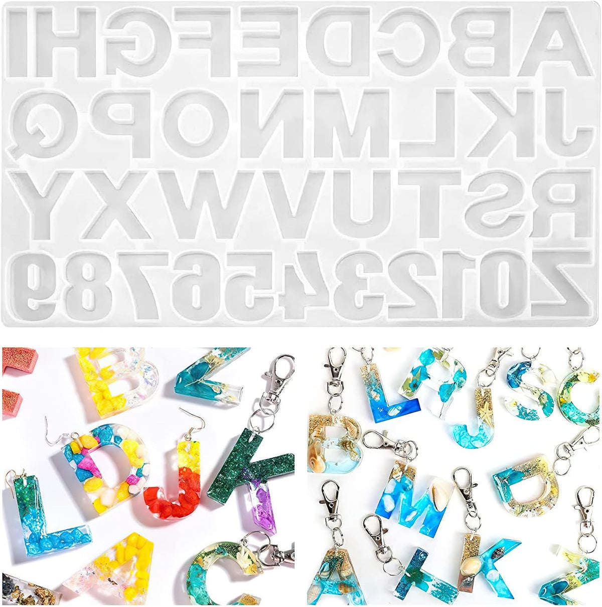 Silicone Alphabet Resin Molds