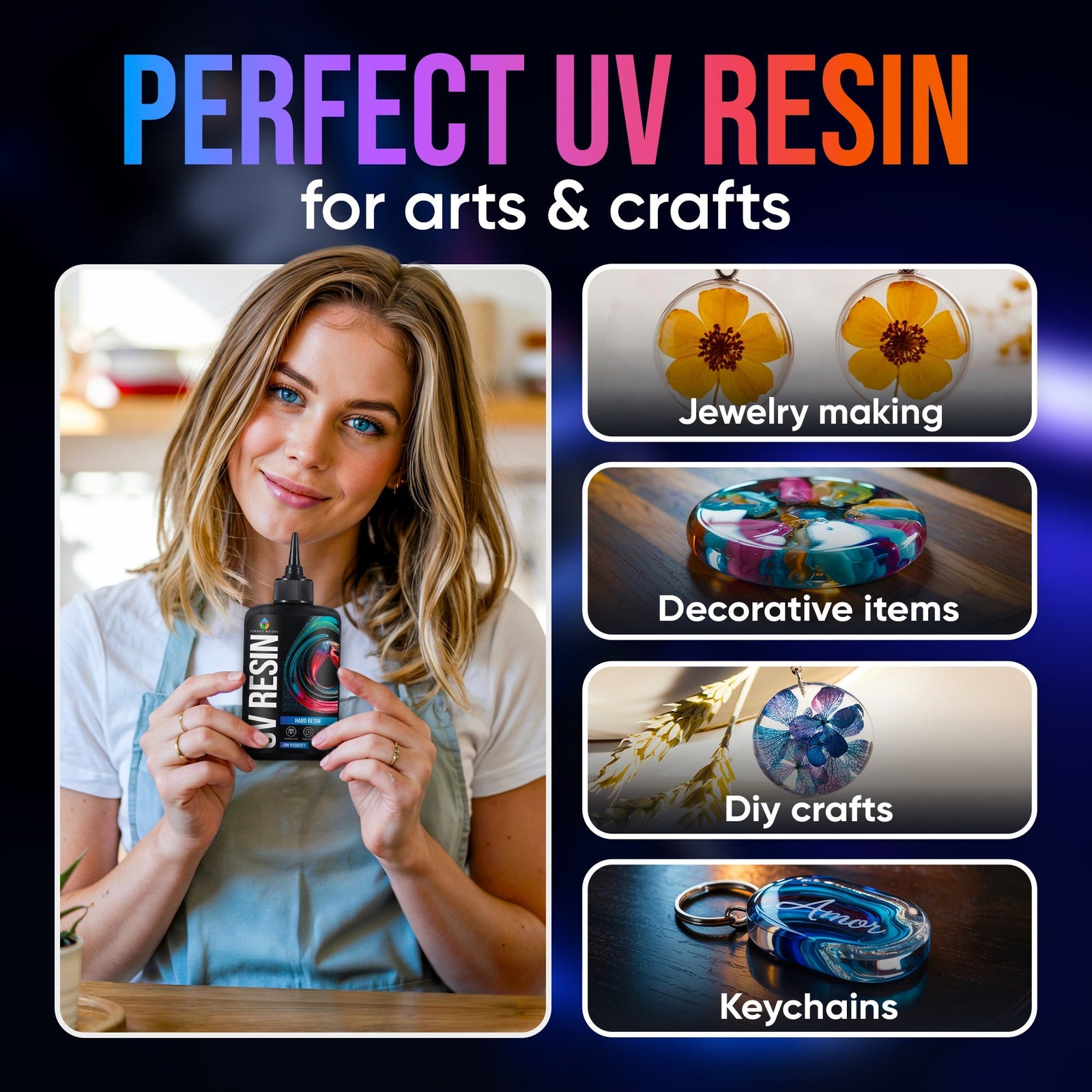 Buy UV Resin 500g Clear UV Cure Resin | Craft Resin US