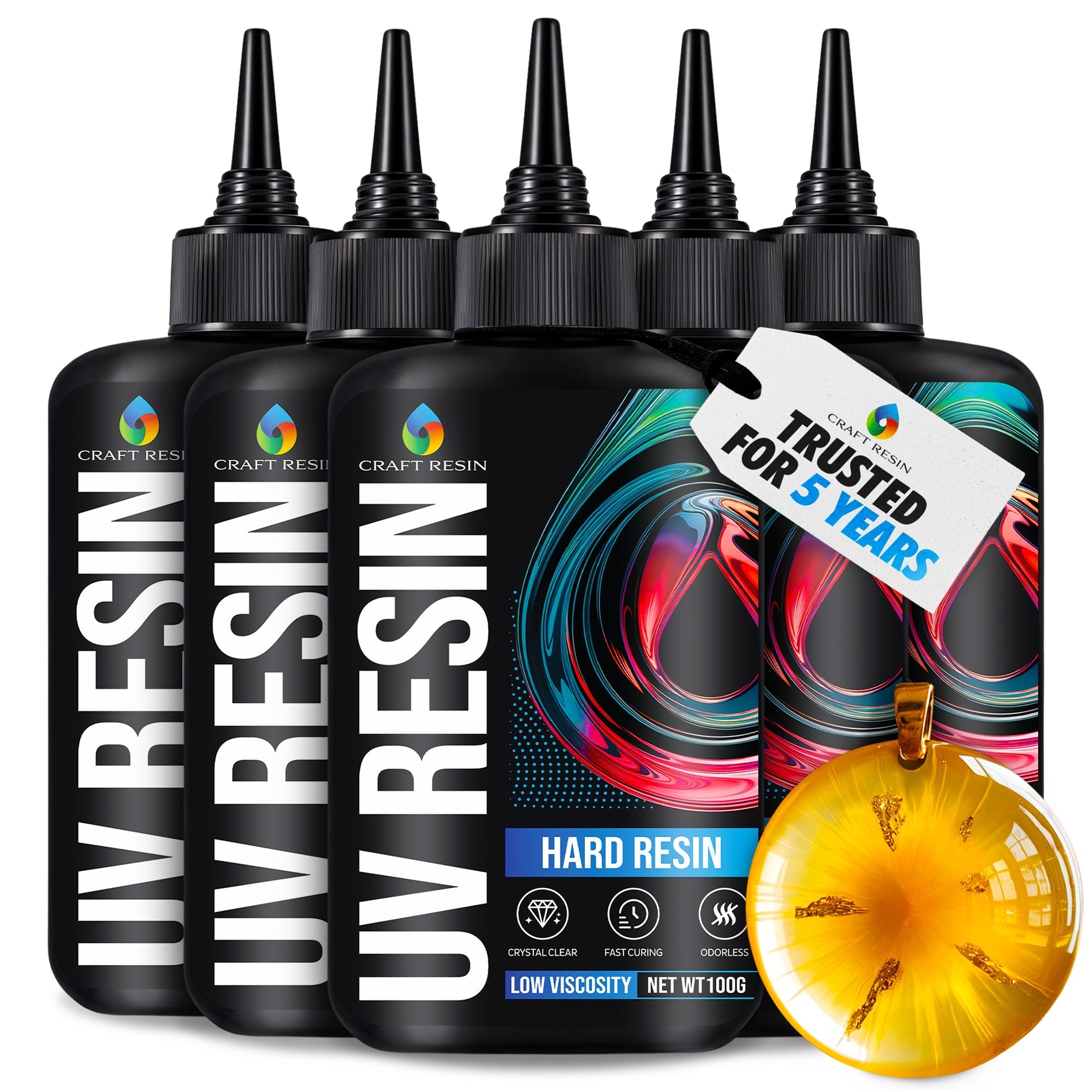 Craft Resin UV 500g - Hard Type Low Viscosity. Fast Cure Formula ...