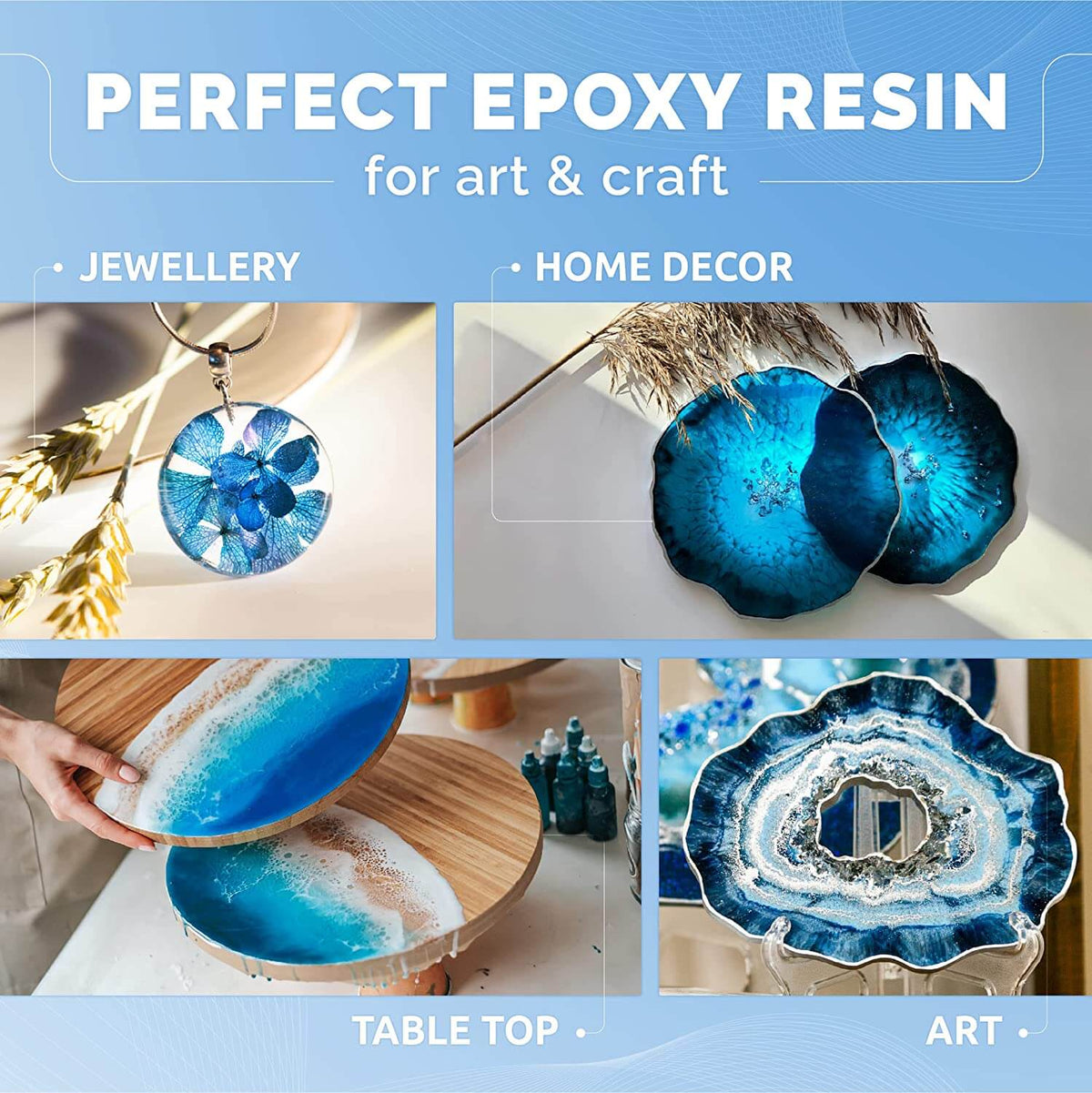 Crystal-Clear Craft Resin Epoxy 2 Gallon Kit. Professional-looking ...